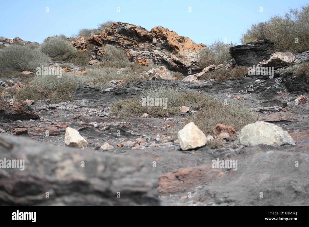 Slate rocks in nature reserve Stock Photo - Alamy