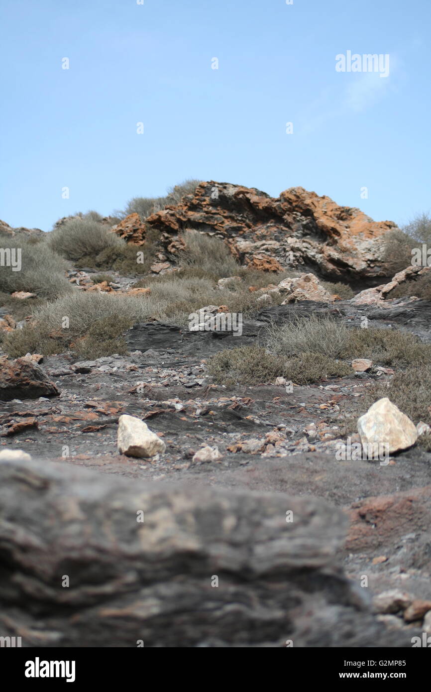 Slate rocks in nature reserve Stock Photo - Alamy