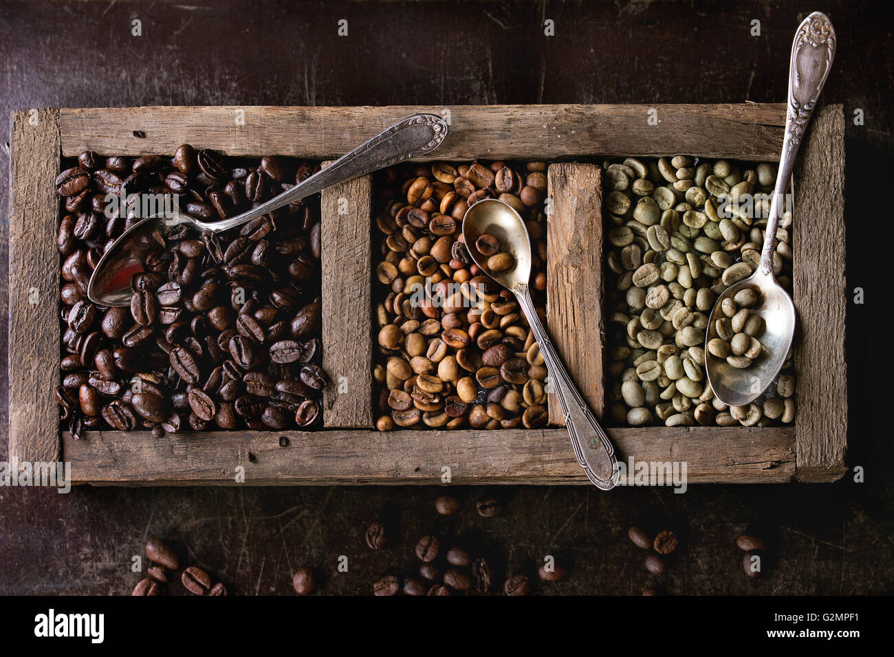 Variation of coffee beans Stock Photo - Alamy