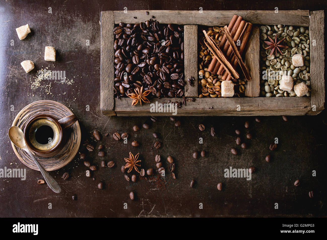 Variation of coffee beans Stock Photo - Alamy