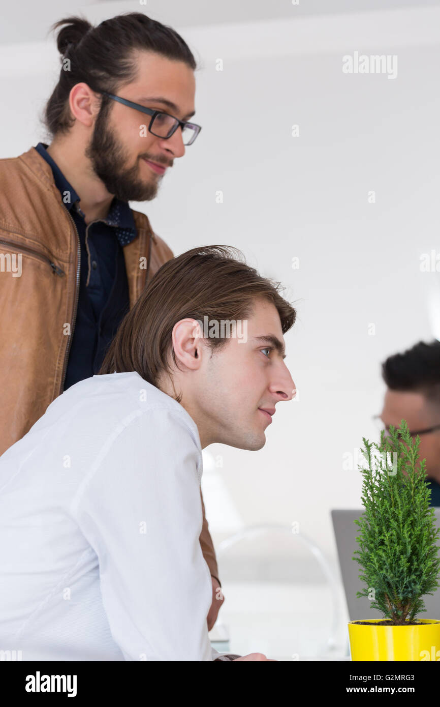 Business team work process modern office.Photo professional crew ...