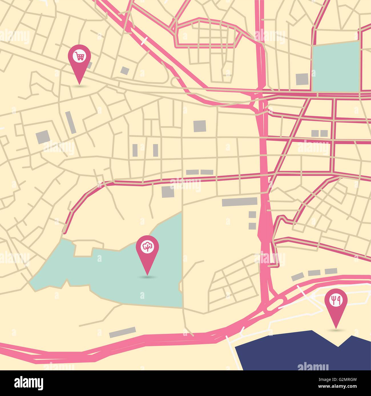 Vector city map Stock Vector Image & Art - Alamy