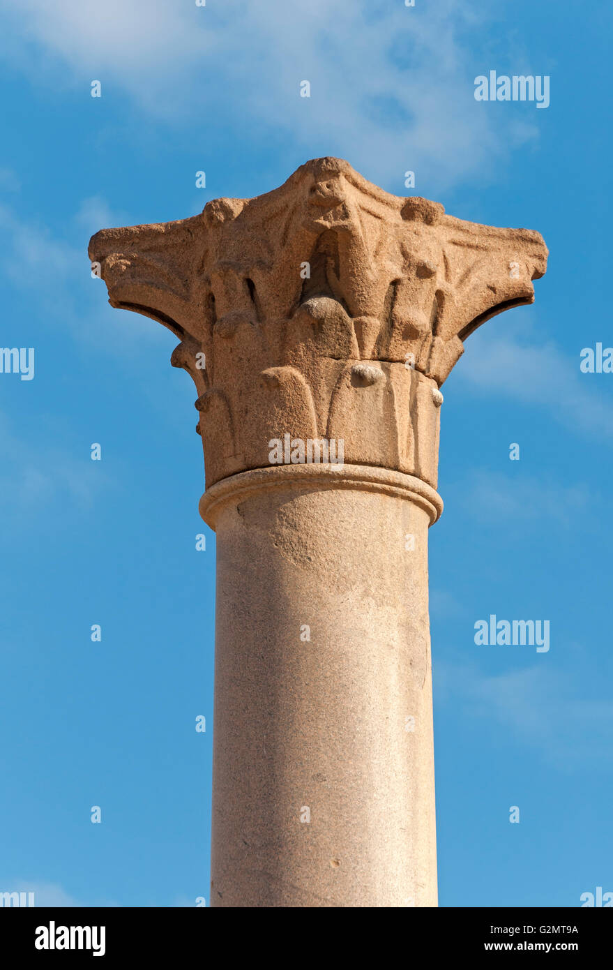 Pompey's Pillar, Roman triumphal column, Alexandria, Egypt Stock Photo ...
