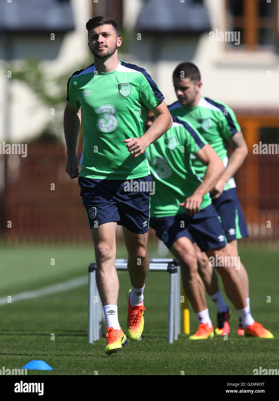 Republic of Ireland's Shane Long during a training camp at Fota Island ...