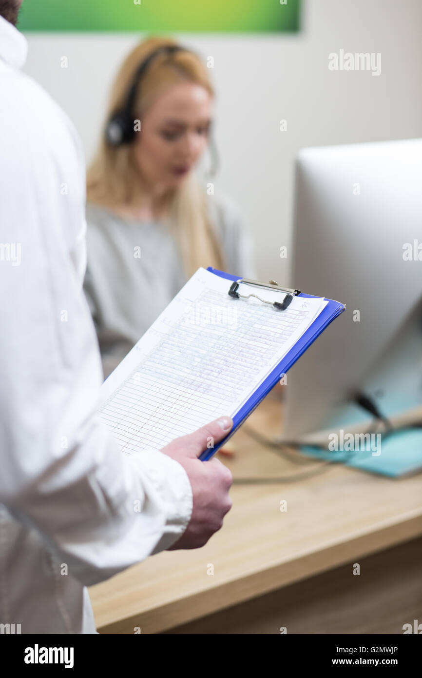 business, people, paperwork and technology concept - businessman with ...