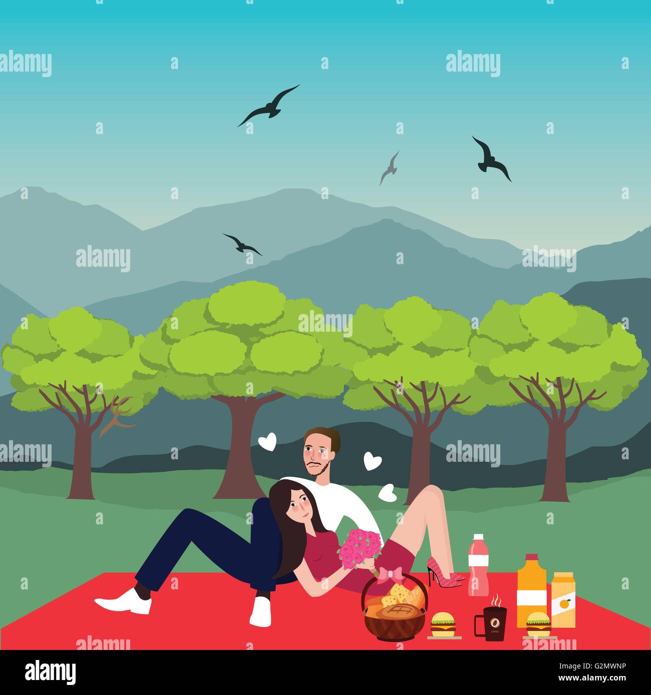 Bring together friends Stock Vector Images - Alamy