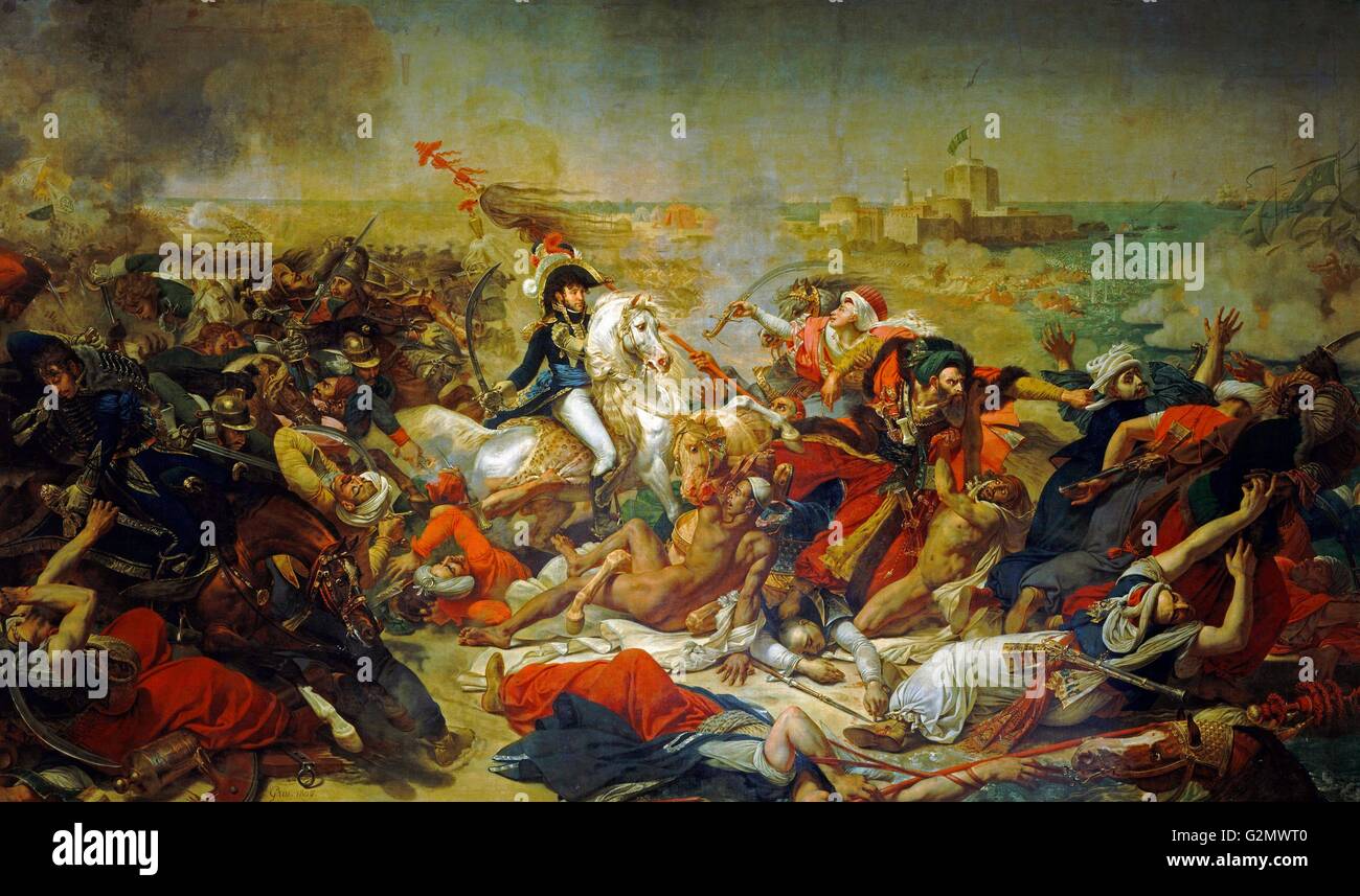 Portrait of the Battle of Aboukir 25 July 1799. By Antoine-Jean Gros ...