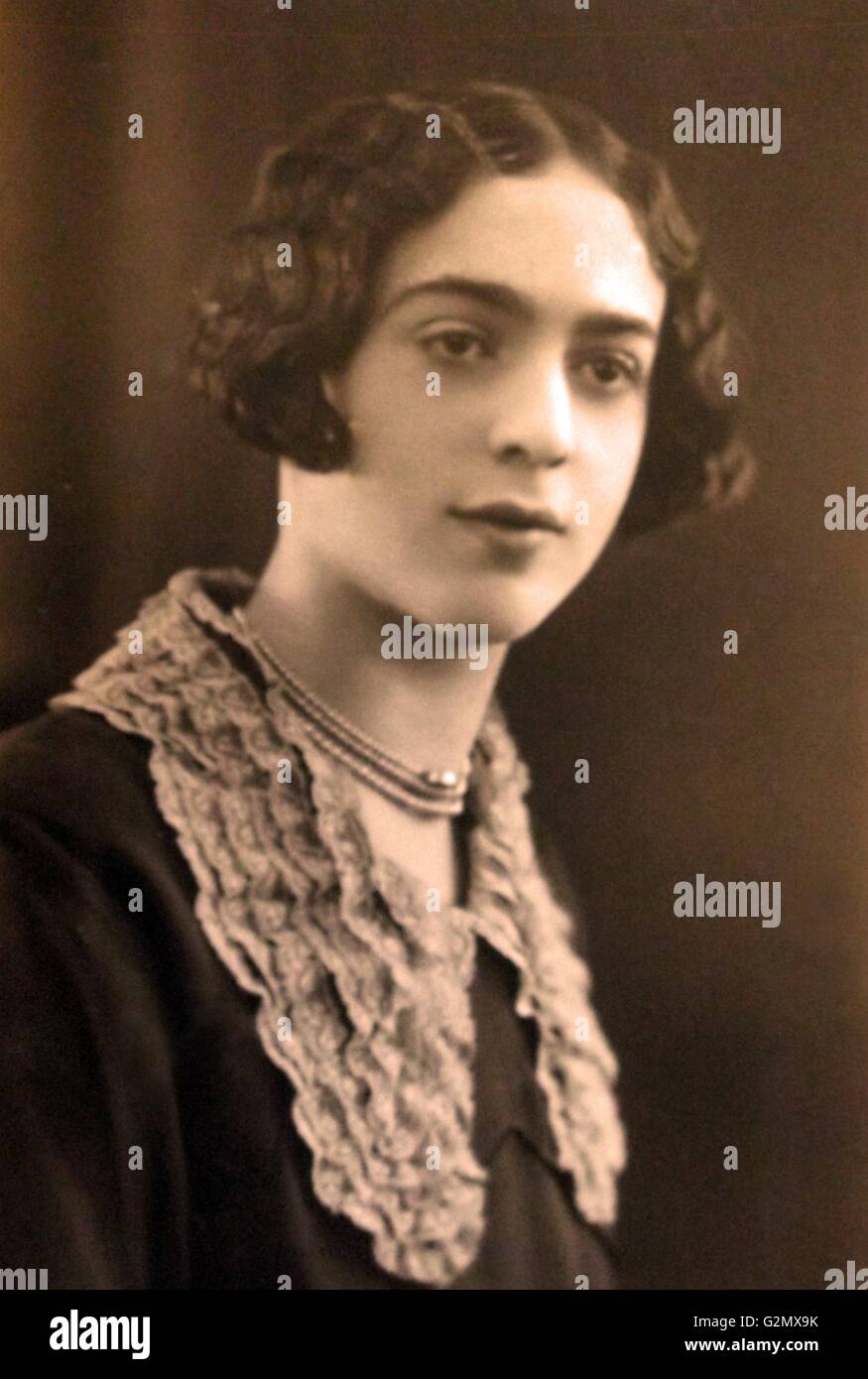 Young girl with typical hair style of the flapper years C:1927 Stock ...