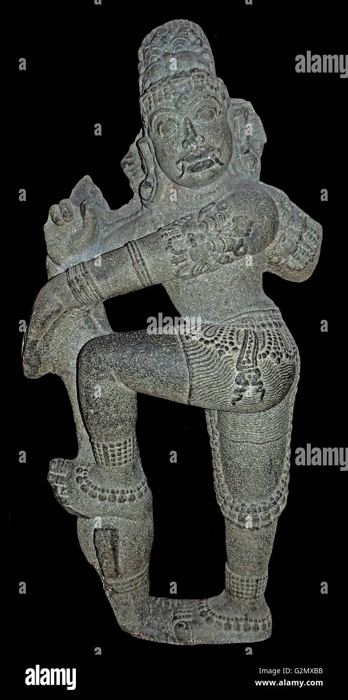 Granite figure of a dvarapala from tamil nadu hi-res stock photography ...