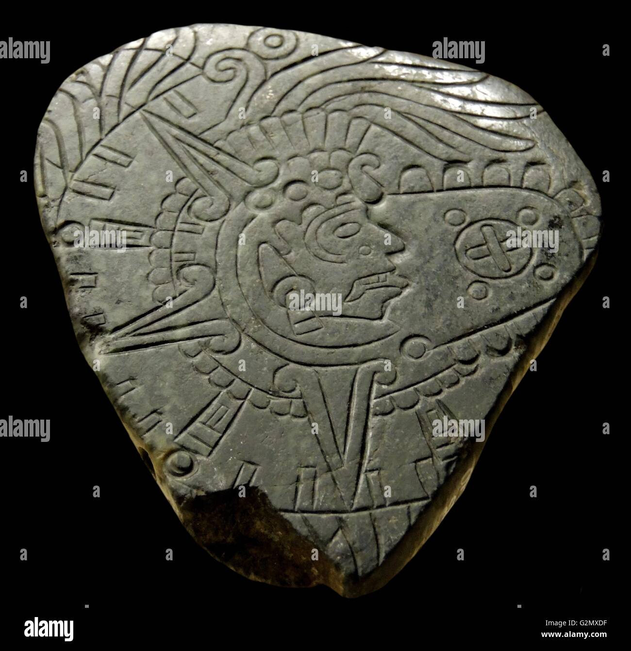 Jade pendant 1300 b c engraved is tonatiuh hi-res stock photography and ...