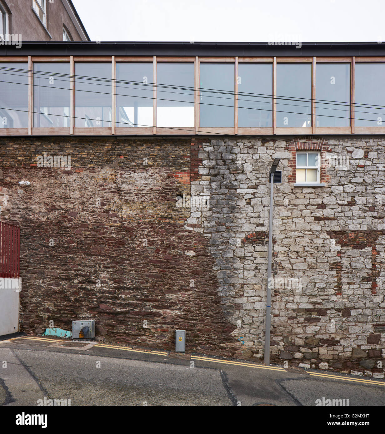 School perimeter wall along sloping Richmond Hill. St Angela's College ...