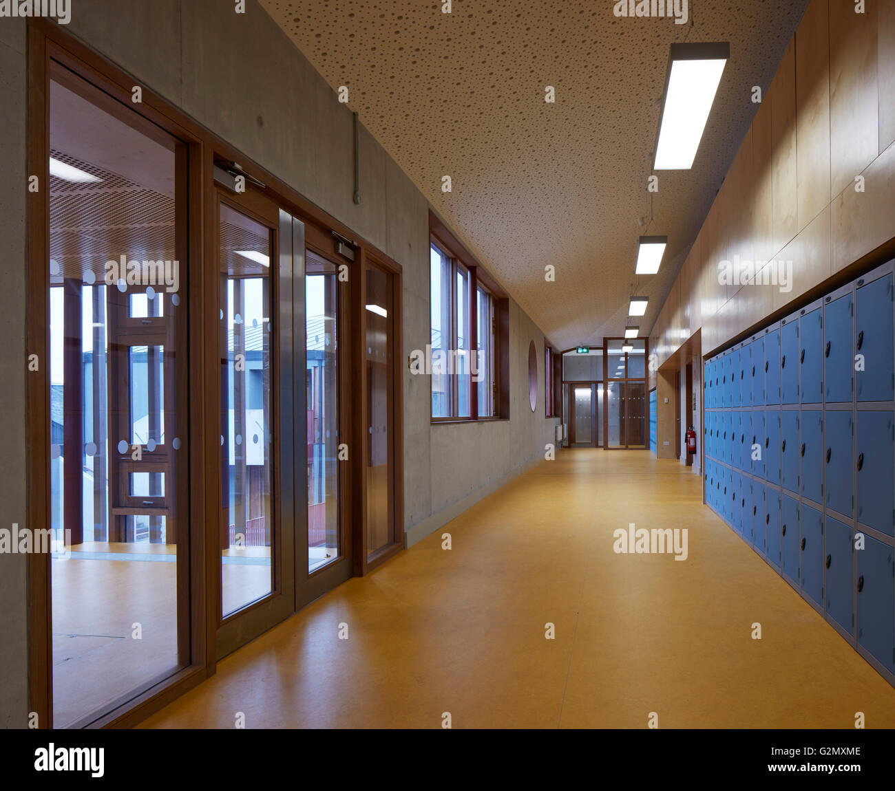Corridor with lockers. St Angela's College Cork, Cork, Ireland ...