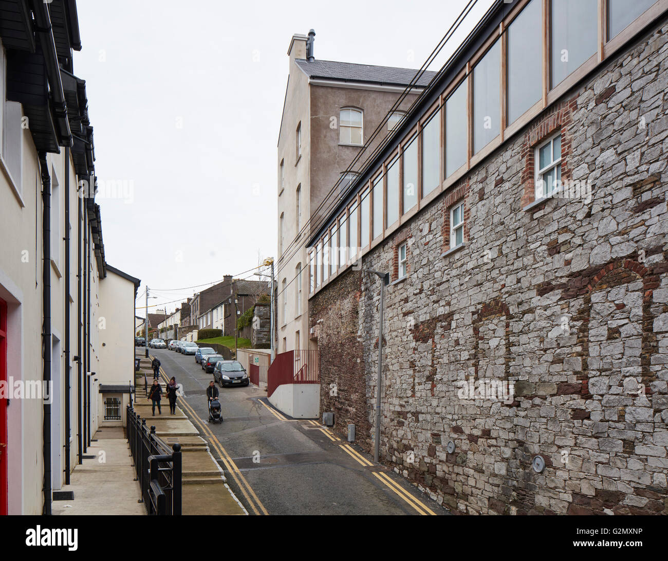 School perimeter wall and context on sloping Richmond Hill. St Angela's ...