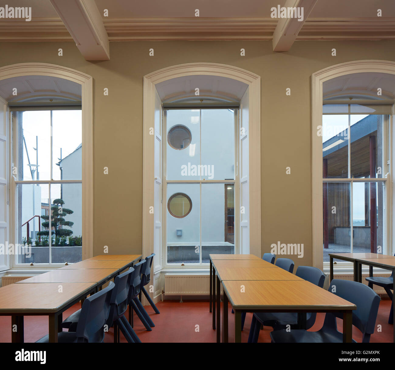 Classroom in historic building. St Angela's College Cork, Cork, Ireland ...