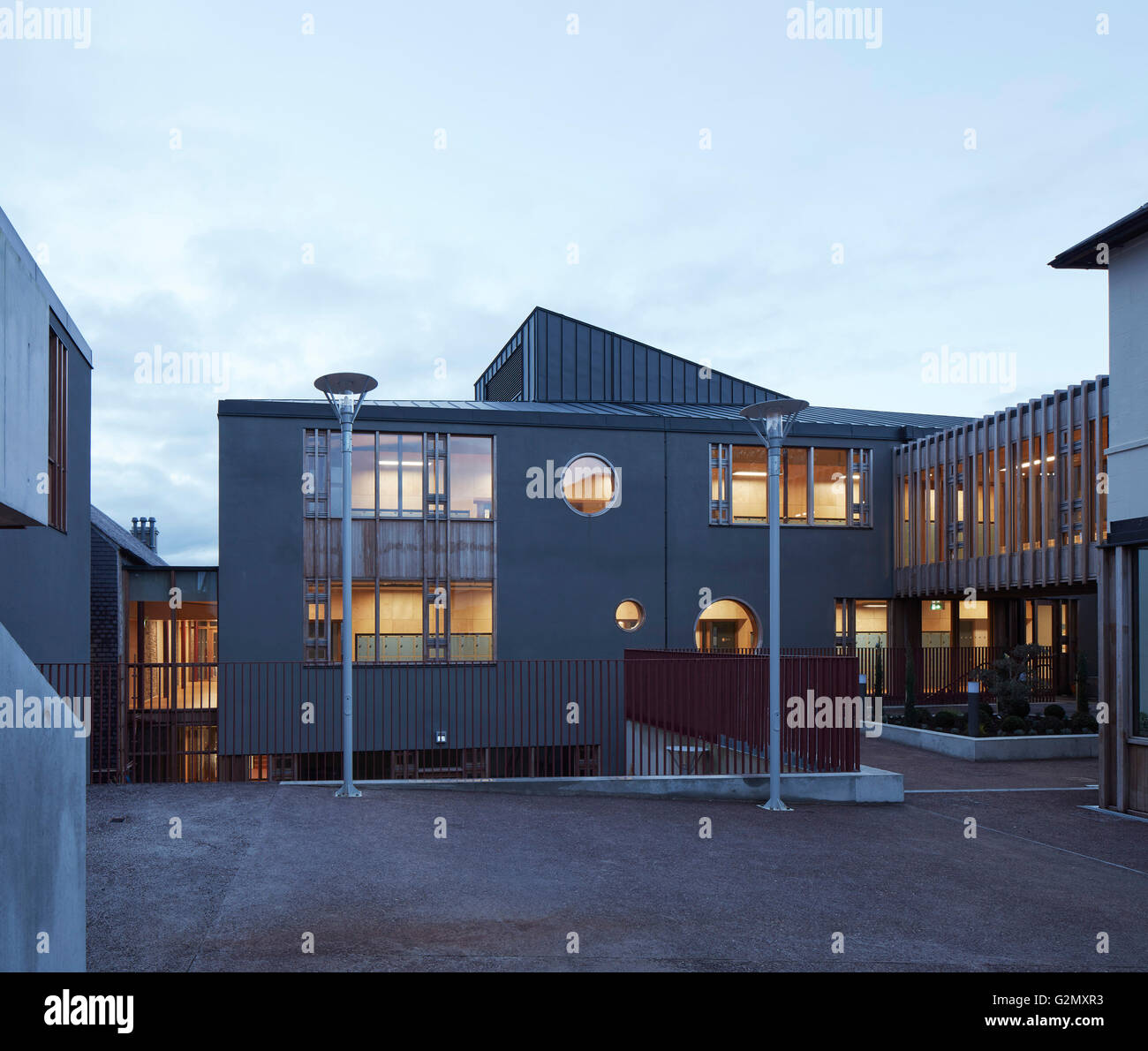 New building facade with lit interior. St Angela's College Cork, Cork ...