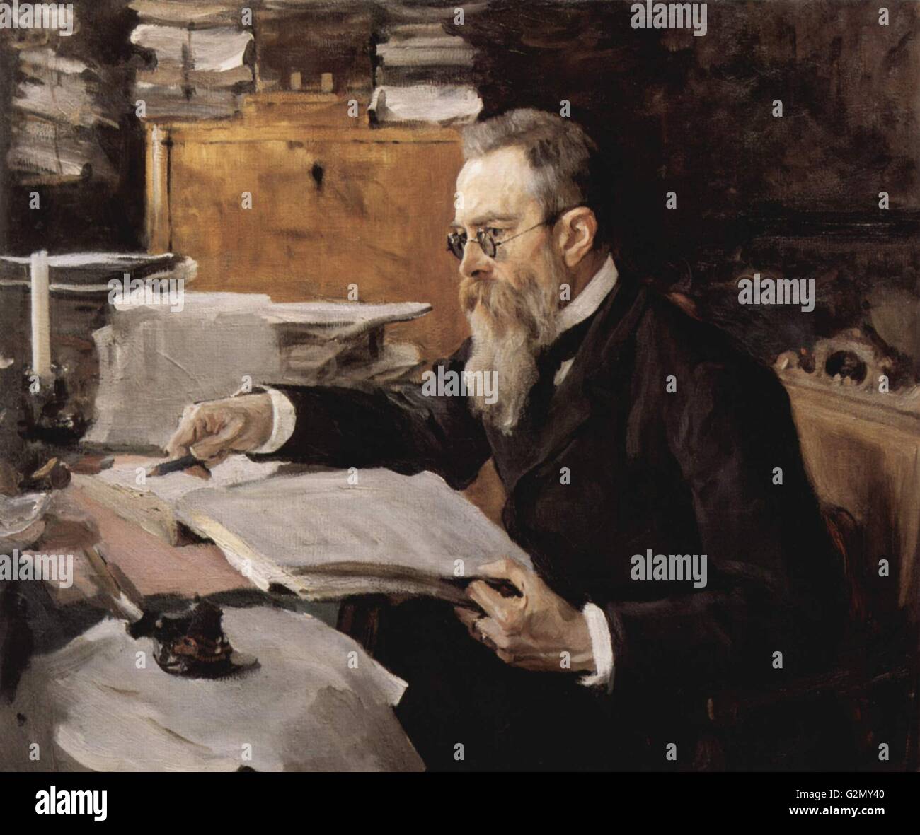 Portrait of the composer Nikolai Andreyevich Rimsky-Korsakov by ...