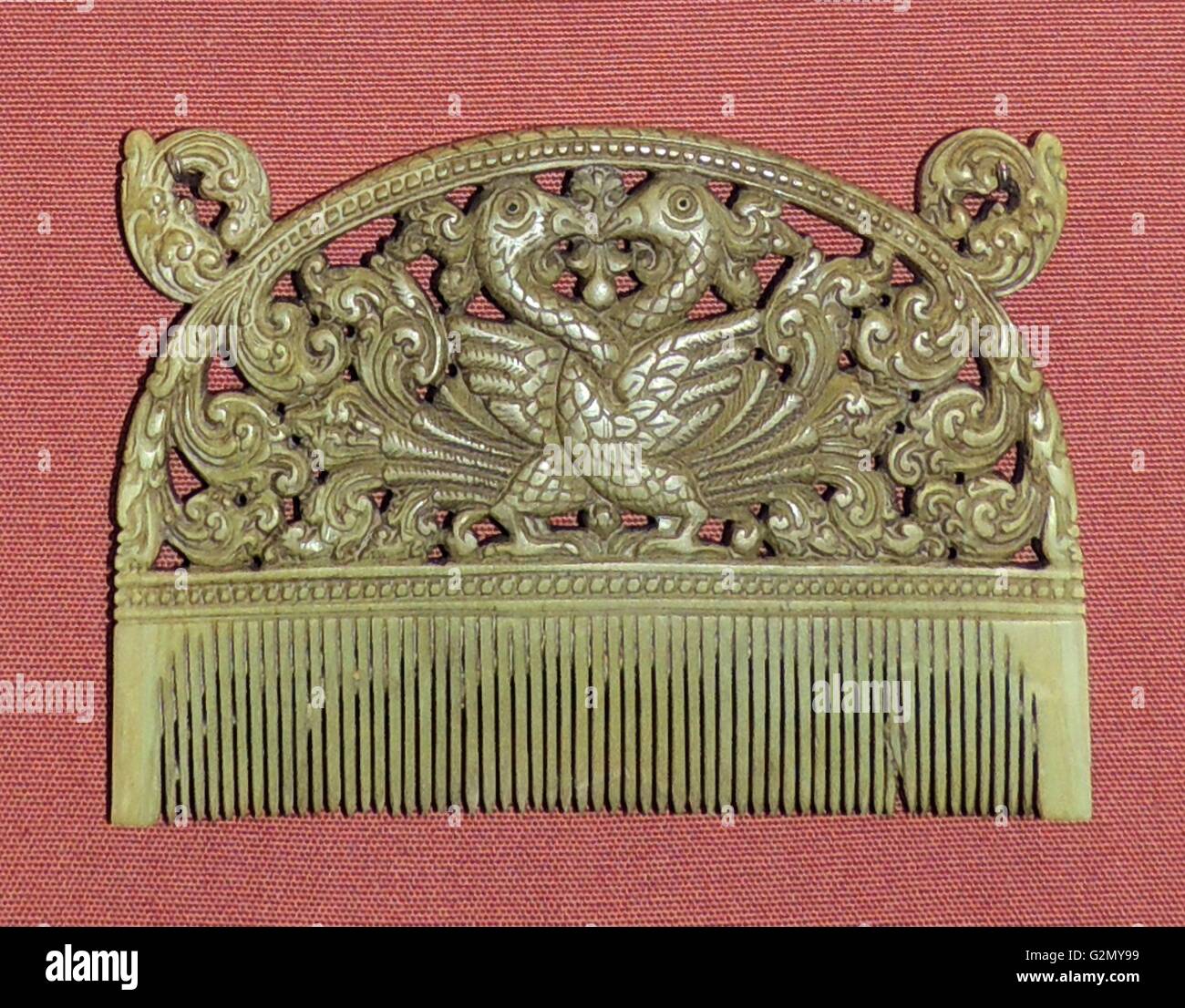 Comb Decorated with Sacred Geese 12th Century. Sri Lanka Stock Photo ...