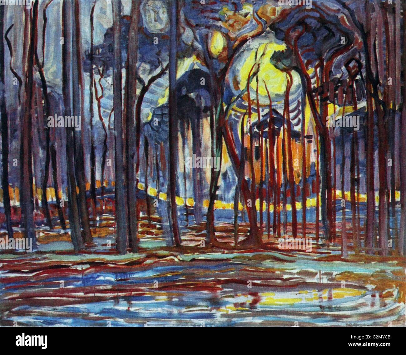 Painting by the famous Dutch artist Piet Mondrian (7th March 1872 - 1st ...