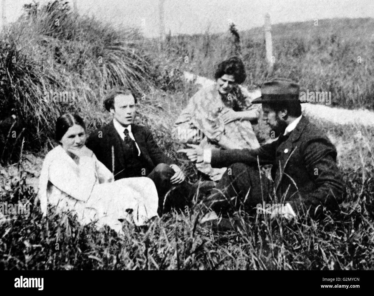 Photograph shows Piet Mondrian (7th March 1872 - 1st February 1944) sat ...