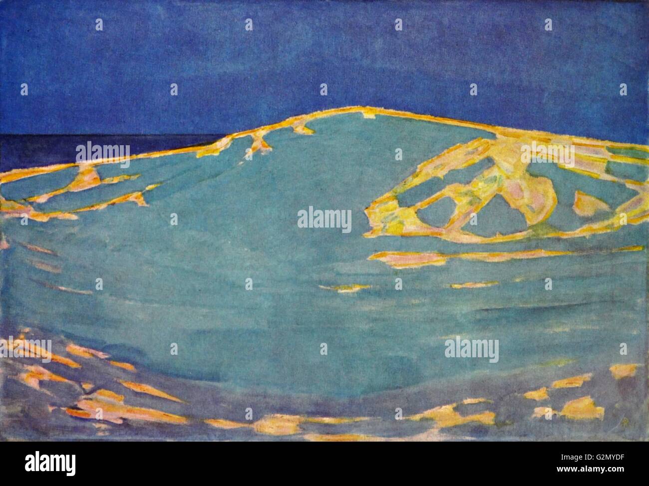 Painting by the famous Dutch artist Piet Mondrian (7th March 1872 - 1st ...