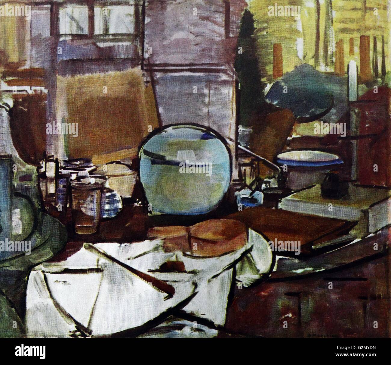 Painting by the famous Dutch artist Piet Mondrian (7th March 1872 - 1st ...