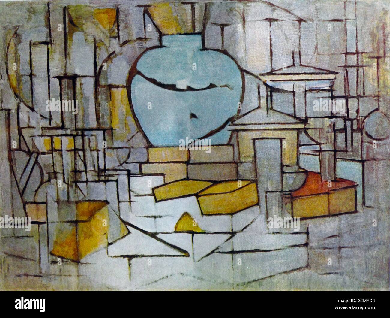 Painting by the famous Dutch artist Piet Mondrian (7th March 1872 - 1st ...