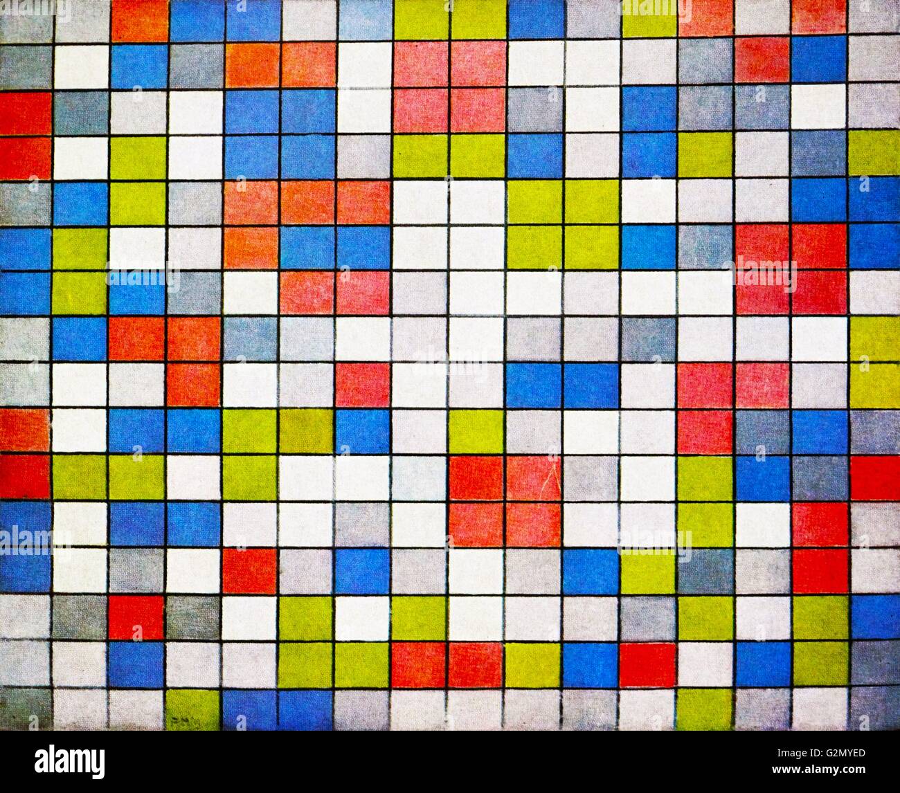 Painting by the famous Dutch artist Piet Mondrian (7th March 1872 - 1st ...