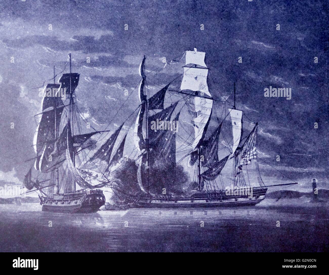 British Navy ship 'Brigg Observer', Commanded by Lieut. John Crymes ...