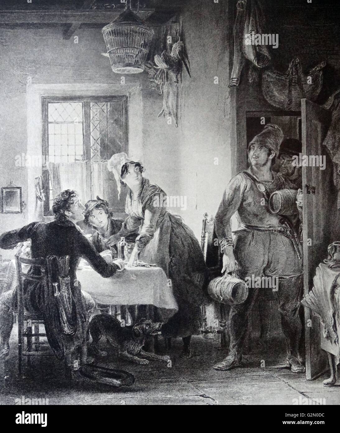 The Smugglers’ Intrusion. After the painting by Sir David Wilkie.Early ...