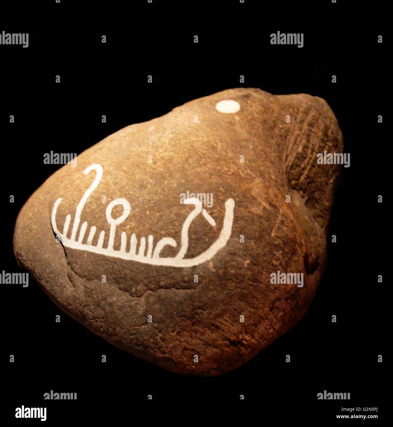 Sun and ship, depicted on a stone from Jagersborn Dyrehave (North of ...