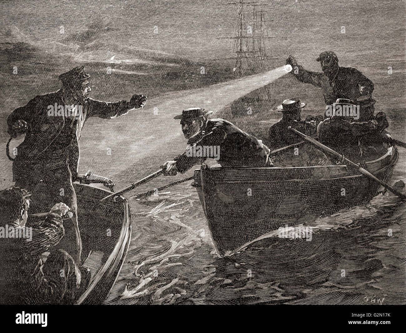 The arrest of sailors of the CSS Shenandoah in Melbourne Harbour ...