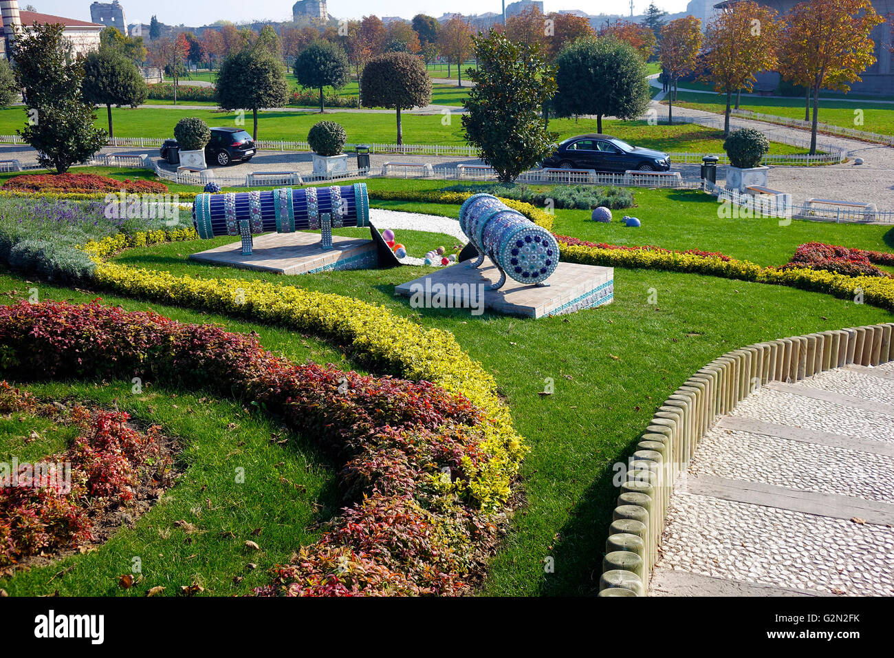 Beautiful gardens in Istanbul Stock Photo - Alamy