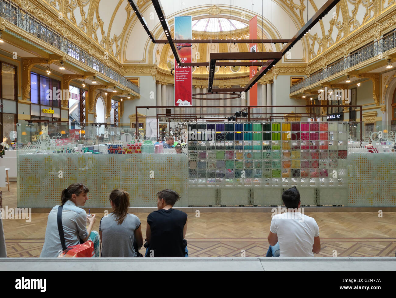 Stadsfeestzaal famous Antwerp shopping mall, Meir Antwerp Belgium Stock ...
