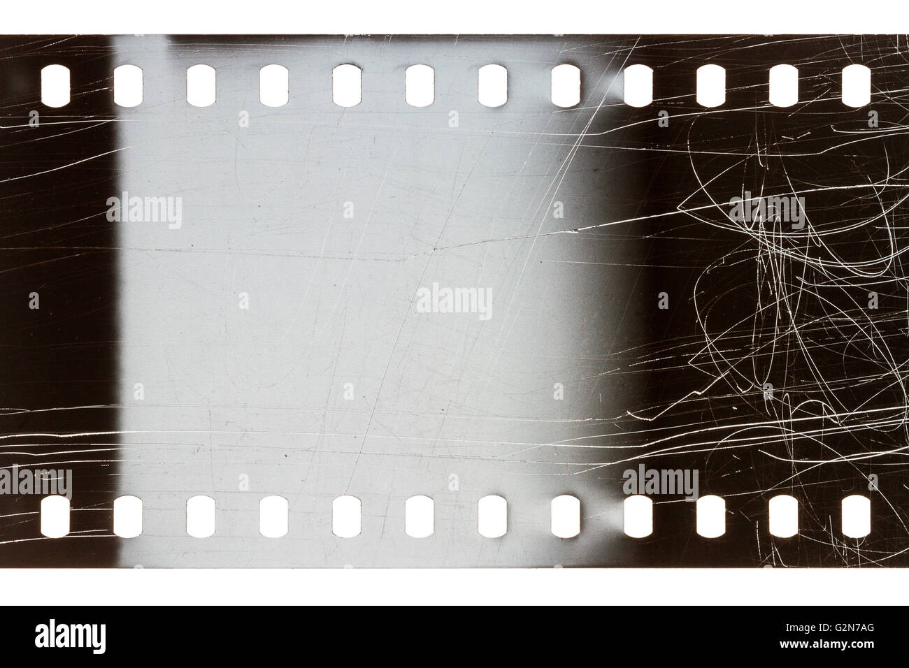 Blank scratched noisy gray filmstrip isolated on white background Stock ...