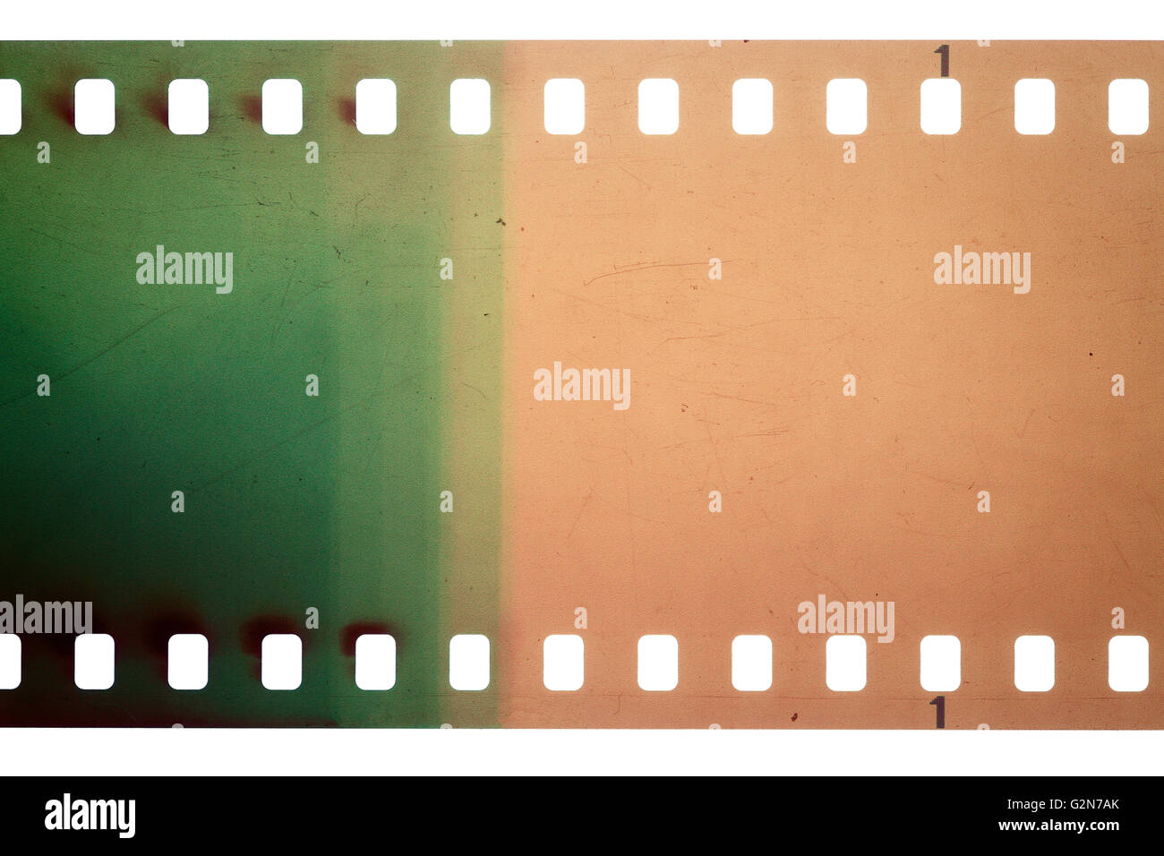 Blank yellow and green vibrant noisy film strip texture background ...
