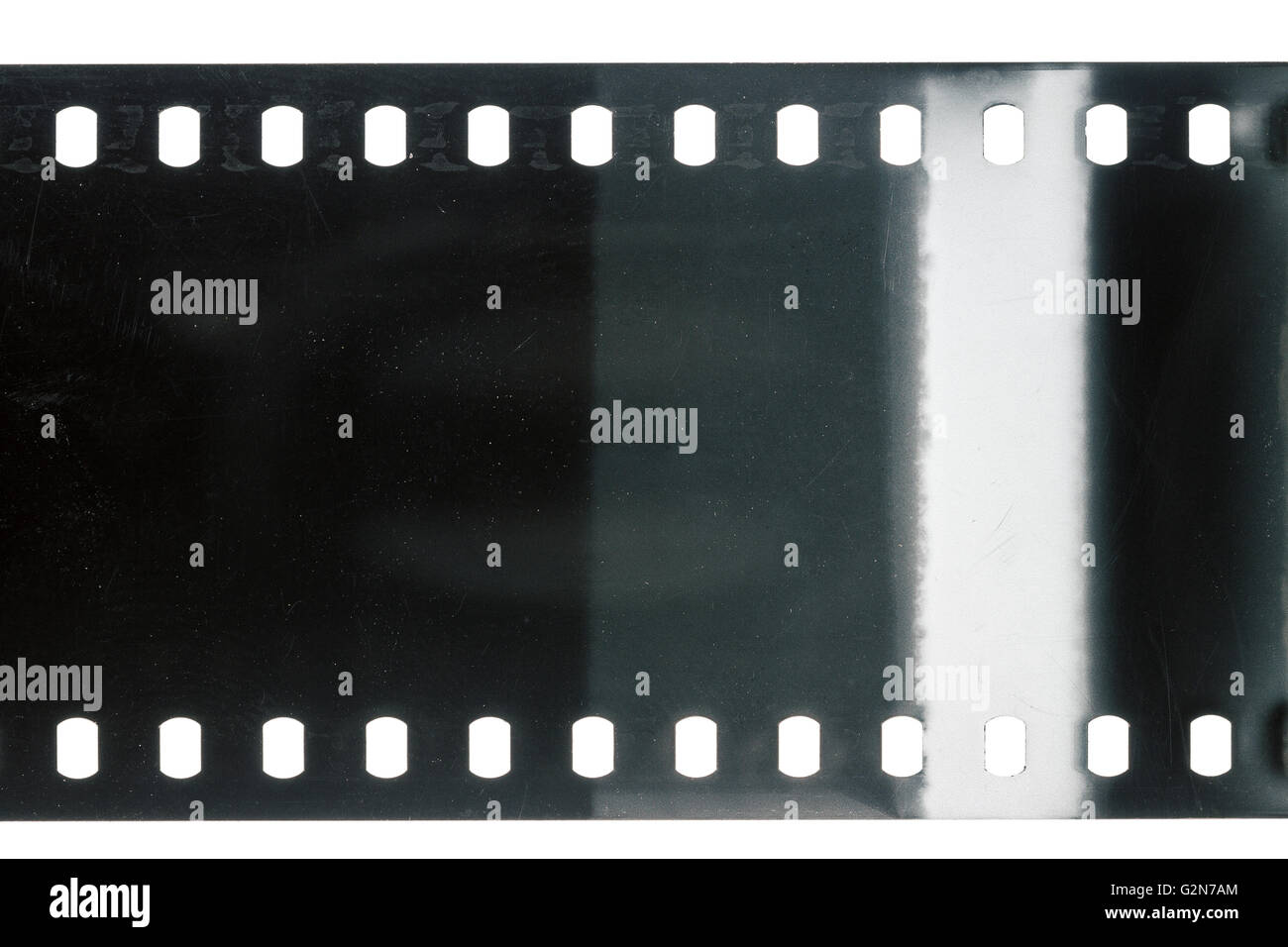 Blank scratched noisy gray filmstrip isolated on white background Stock ...