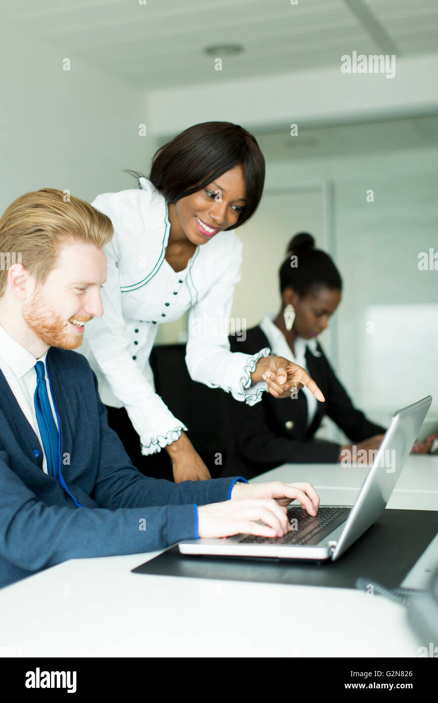 Couple business people working together hi-res stock photography and ...