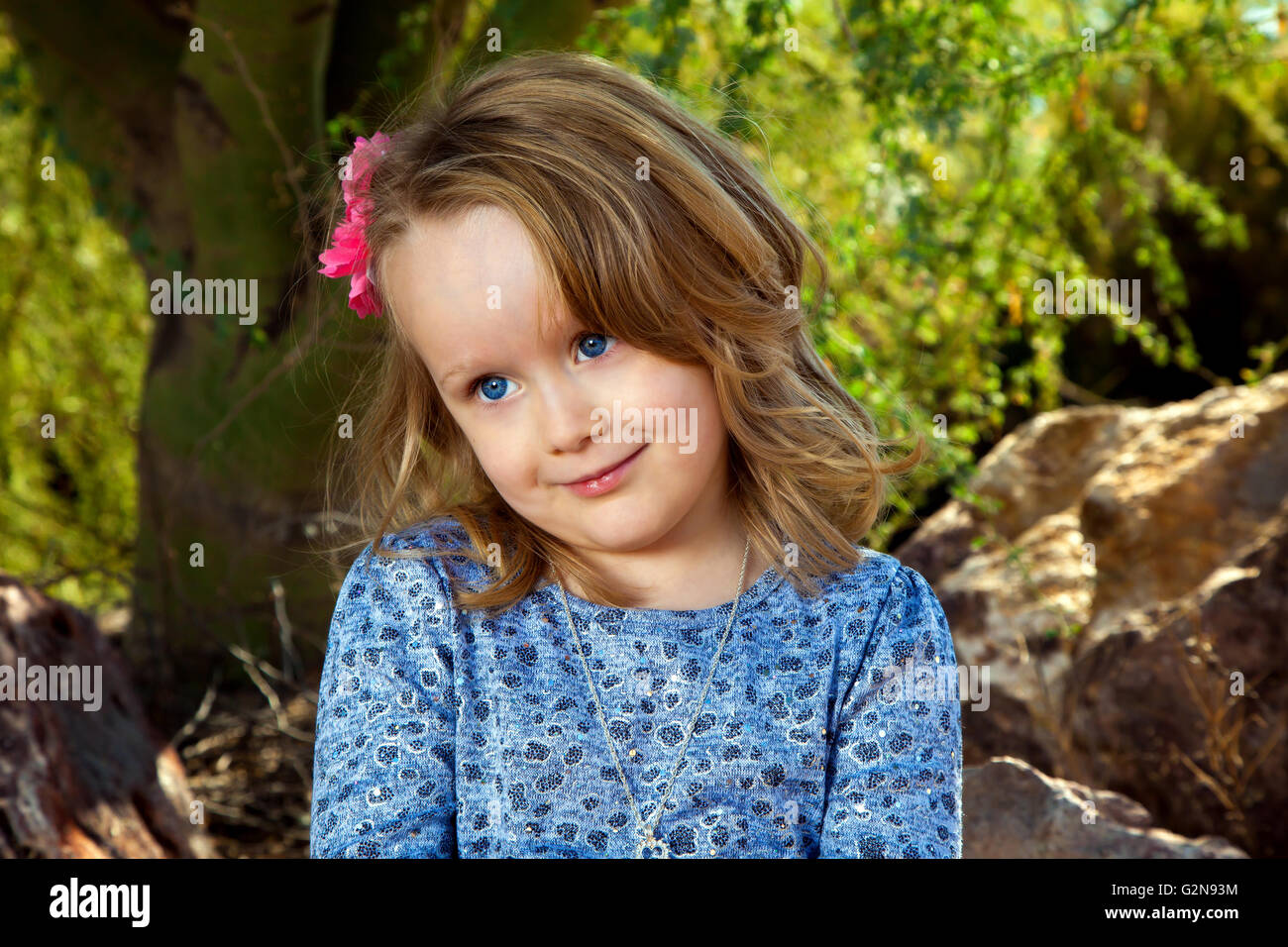 Cute precocious pretty girl hi-res stock photography and images - Alamy