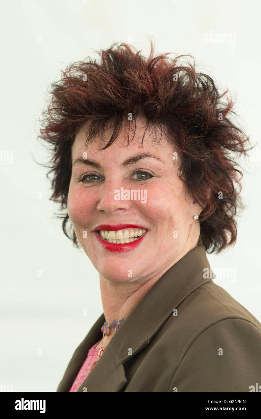 Ruby Wax poses for a portrait at the 2016 Hay Festival in Hay-on-Wye ...