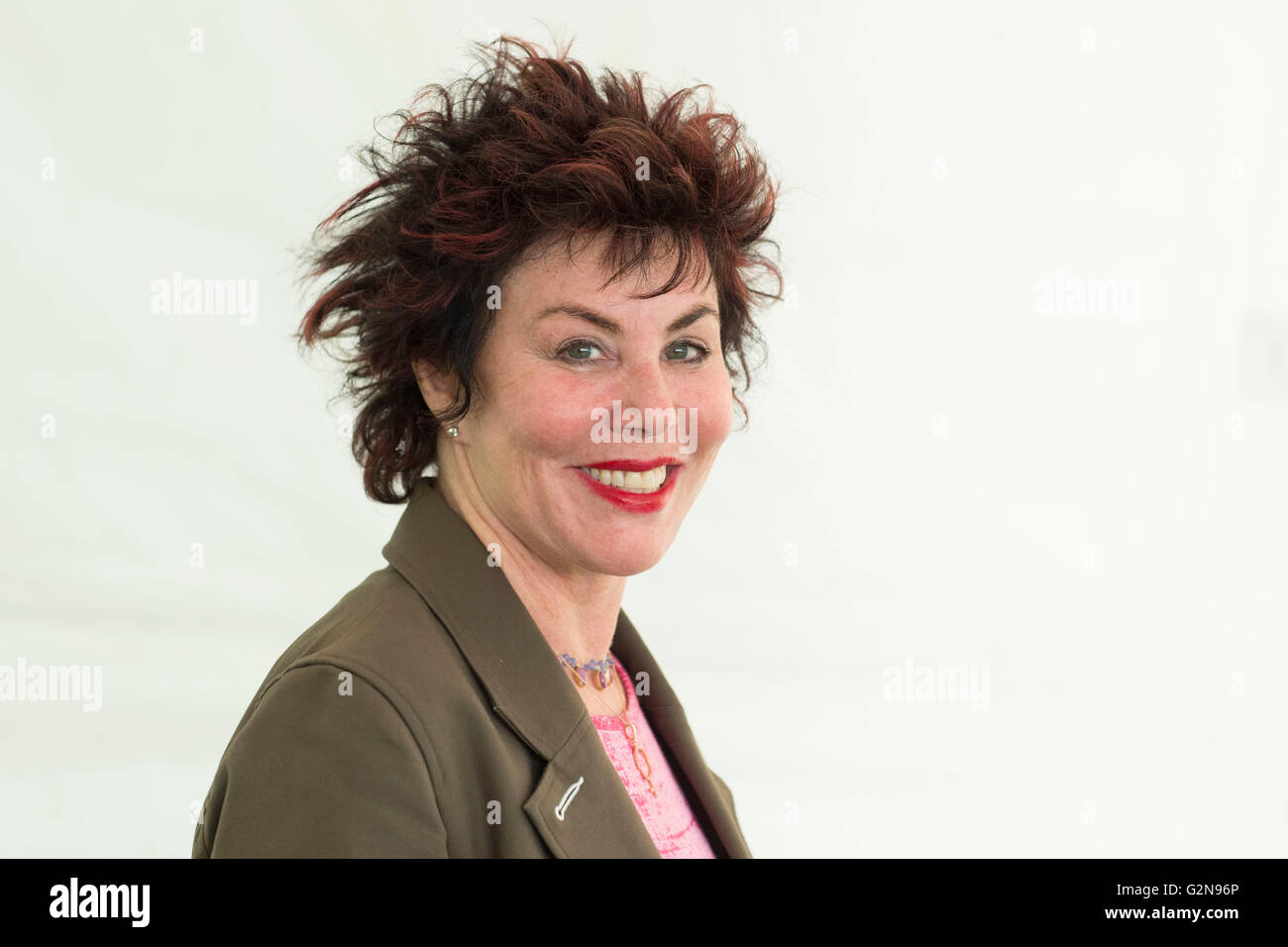 Ruby Wax poses for a portrait at the 2016 Hay Festival in Hay-on-Wye ...