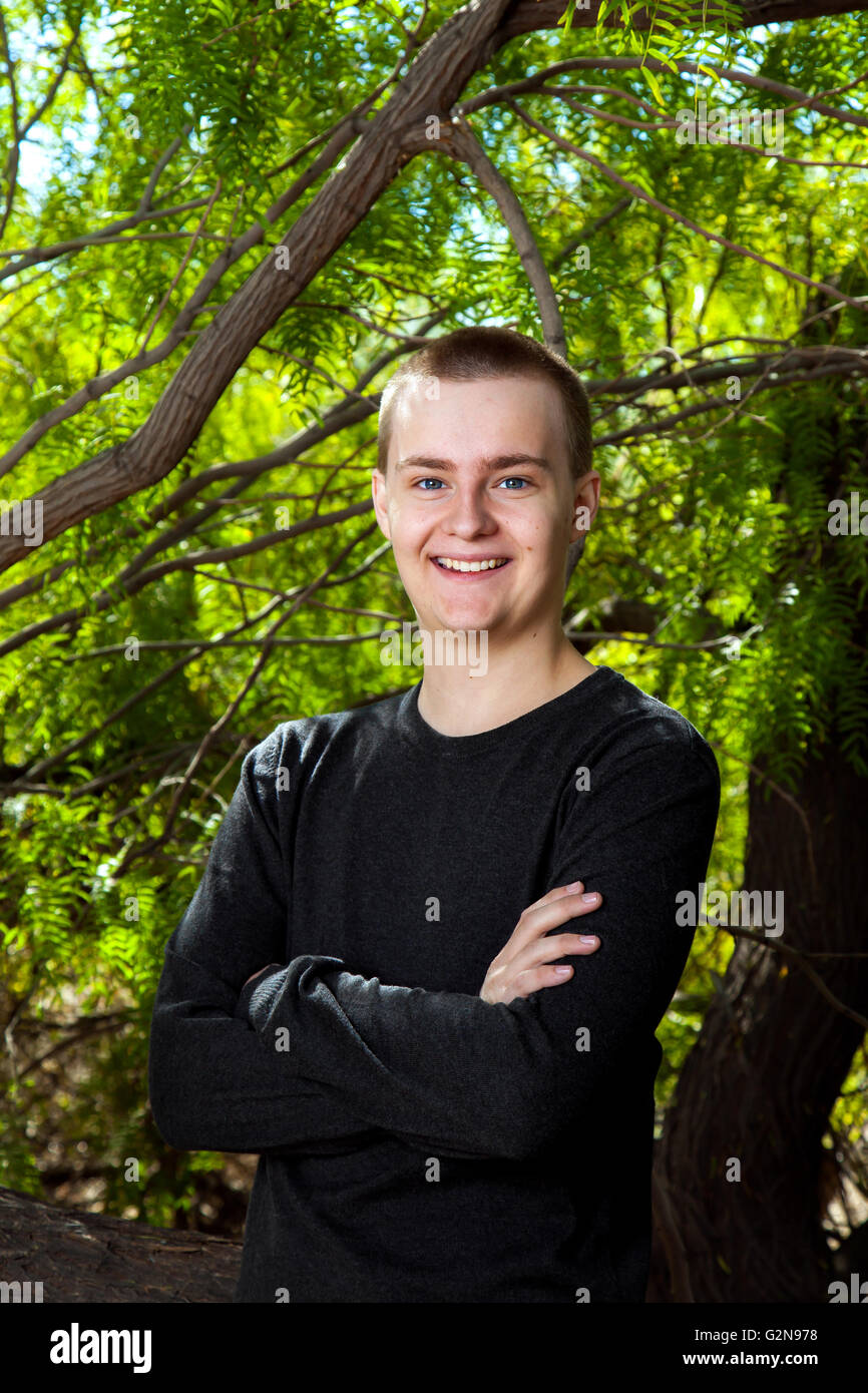 Teen boy portrait hi-res stock photography and images - Alamy
