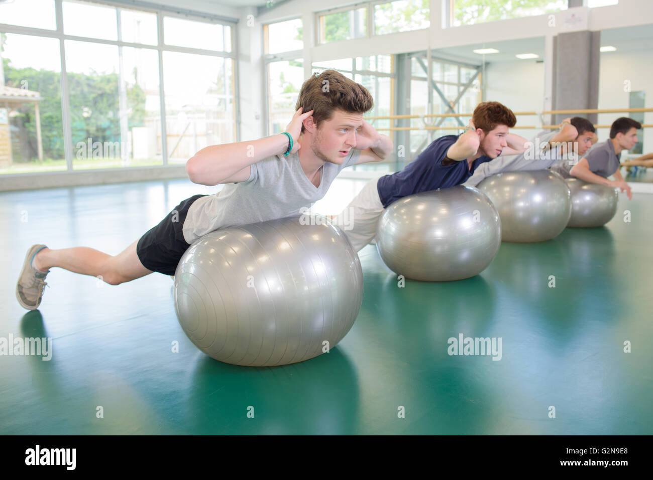 men doing exercise Stock Photo - Alamy