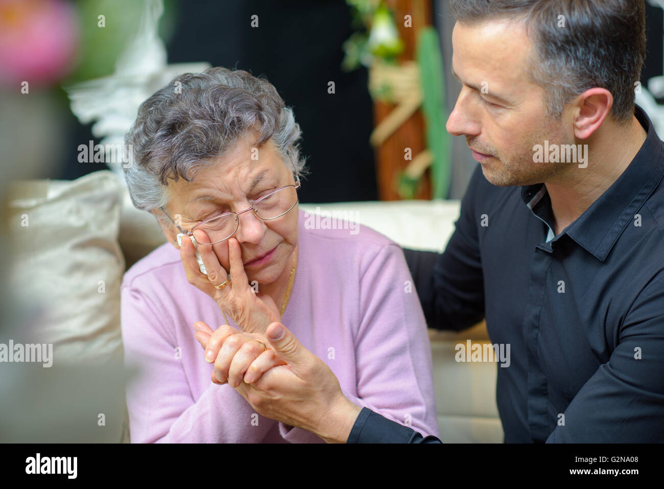 Crying man wiping tears hi-res stock photography and images - Alamy