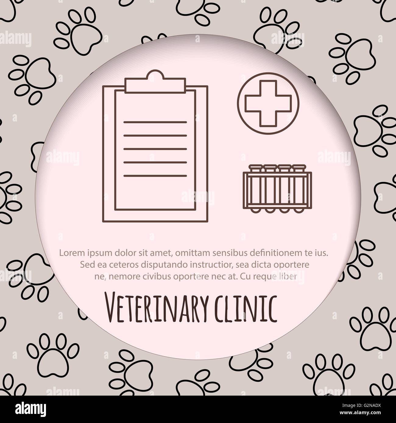 Veterinary pet health care animal medicine icons set isolated Stock ...