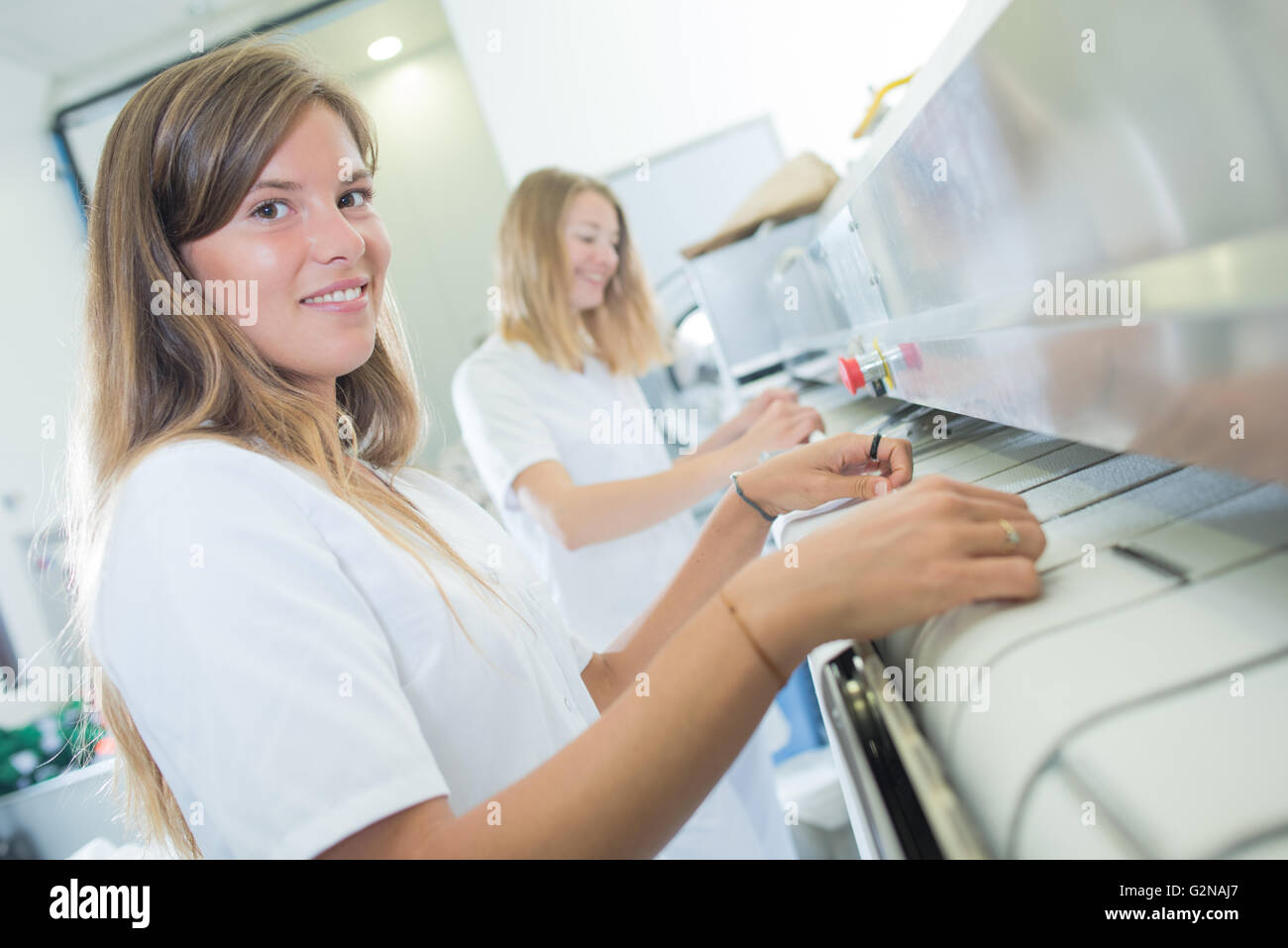 girls at work Stock Photo - Alamy