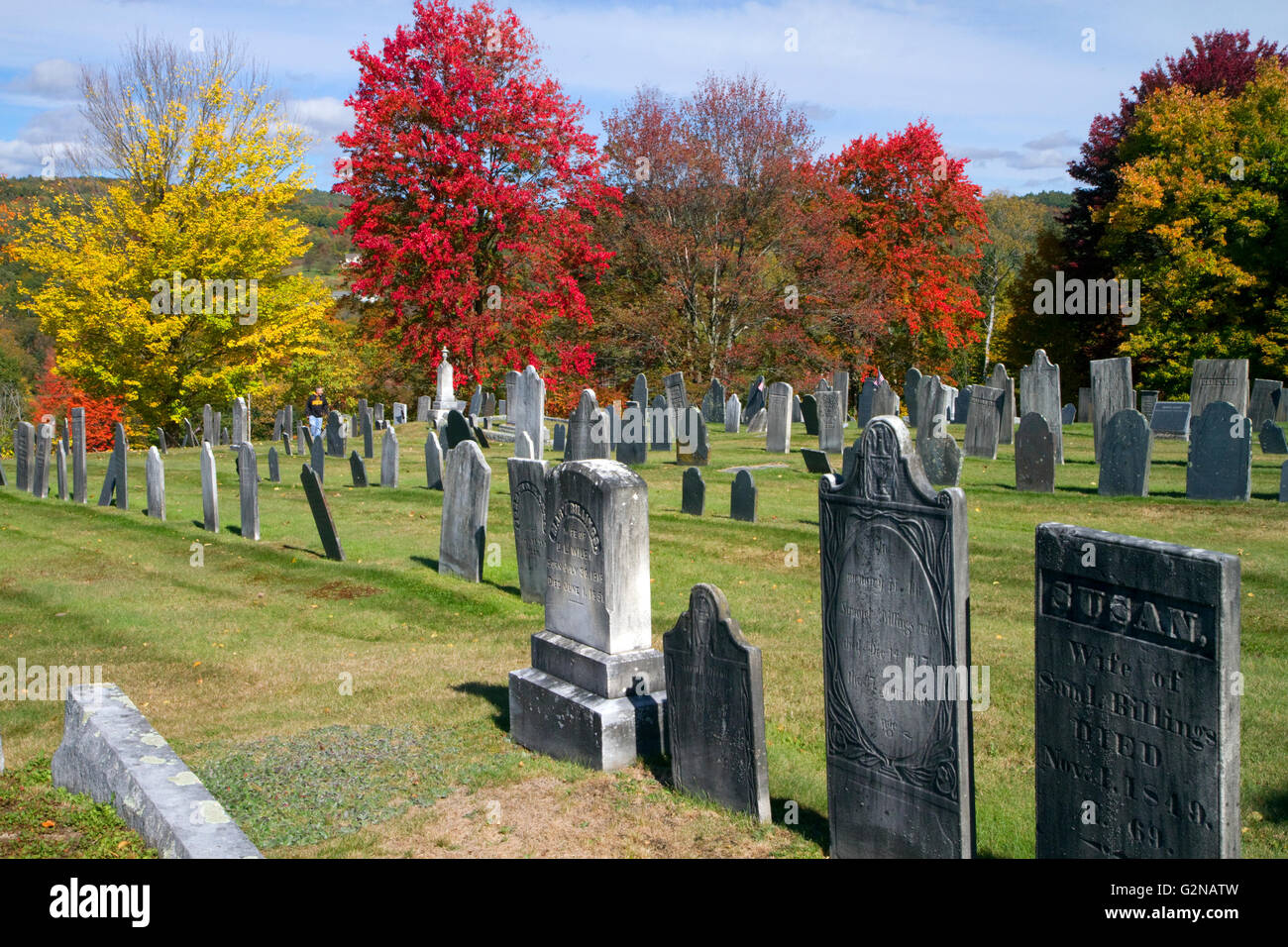 Rockingham Meeting House Cemetery in Rockingham, Vermont, USA Stock ...
