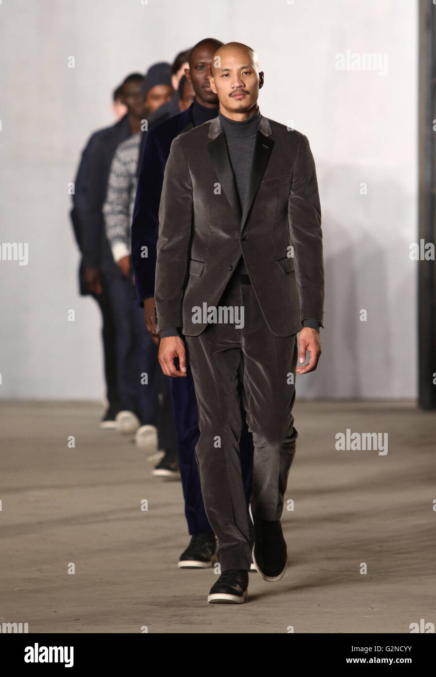 Models walk the runway finale during the Todd Snyder New York Fashion ...