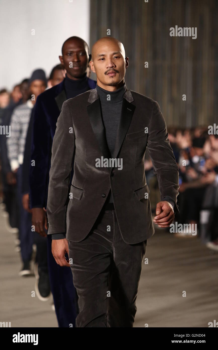 Models walk the runway finale during the Todd Snyder New York Fashion ...