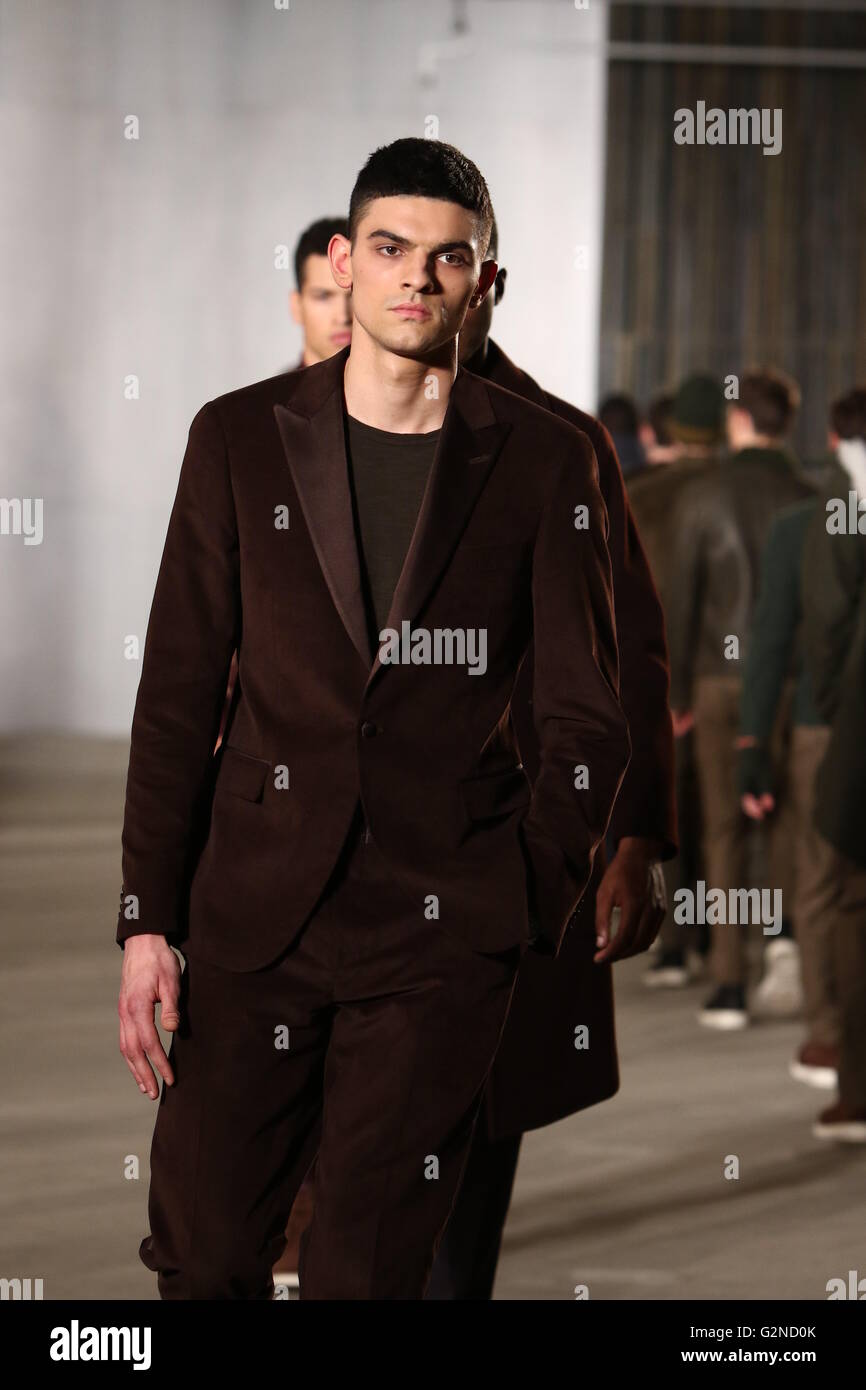Models walk the runway finale during the Todd Snyder New York Fashion ...