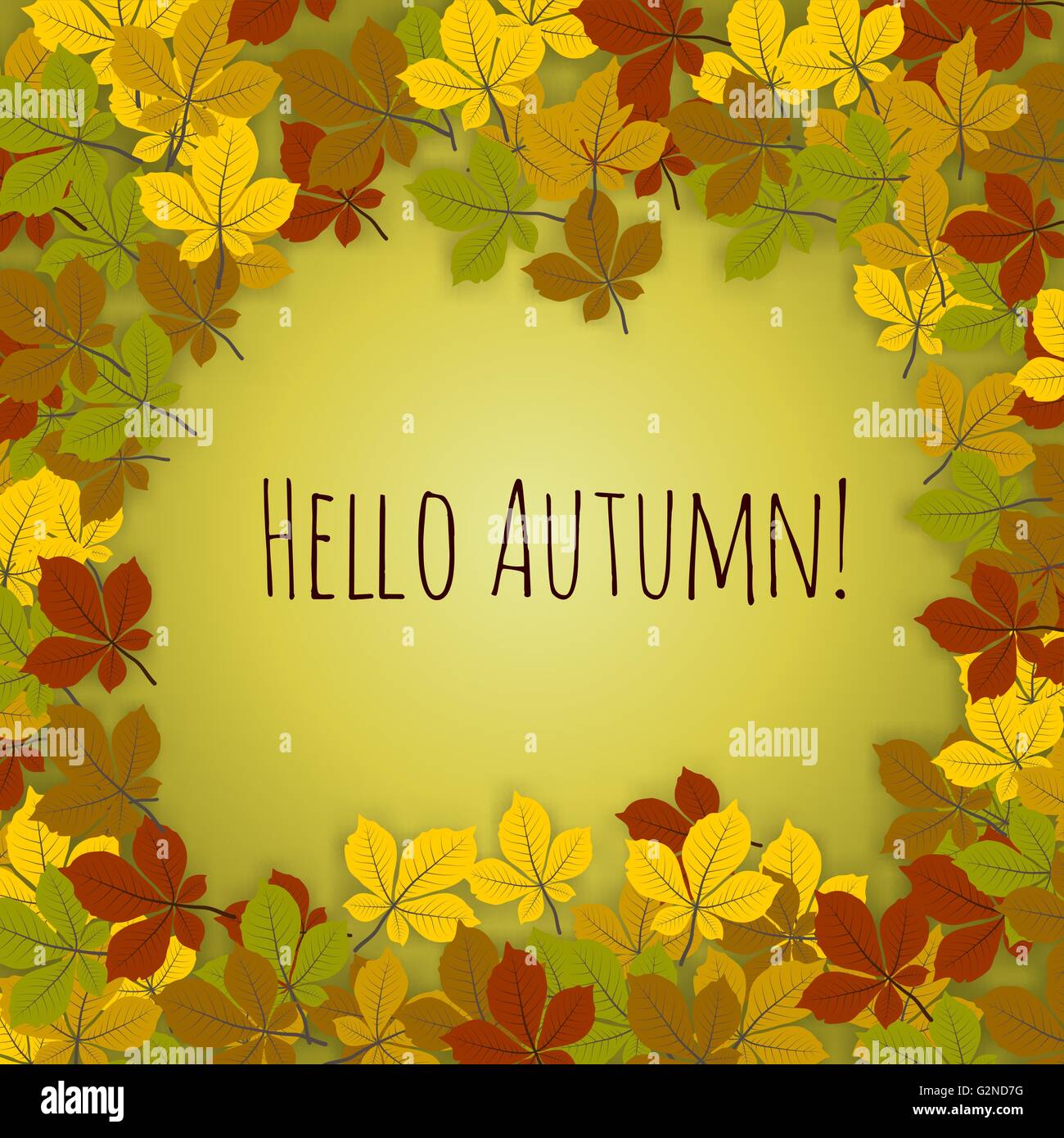 Hello autumn leaves Stock Vector Image & Art - Alamy